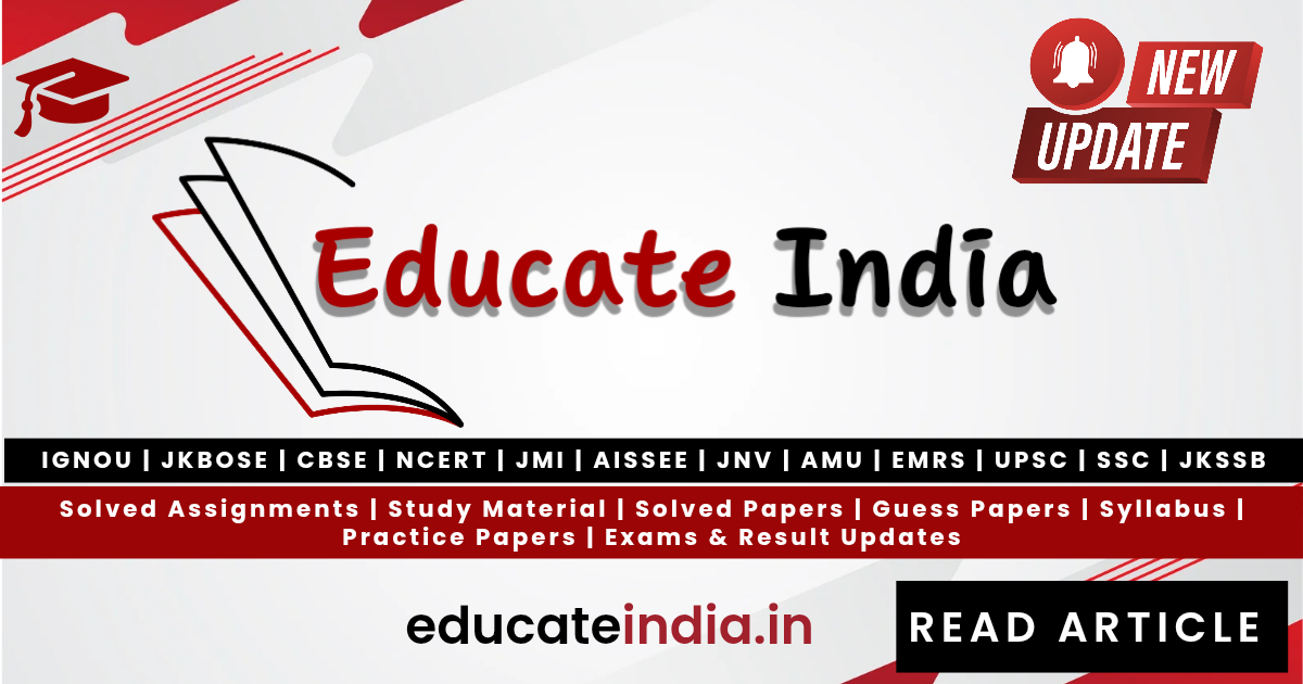 IGNOU MA Political Science (MPS) Solved Assignments Free PDF 2025-2026 | Educate India